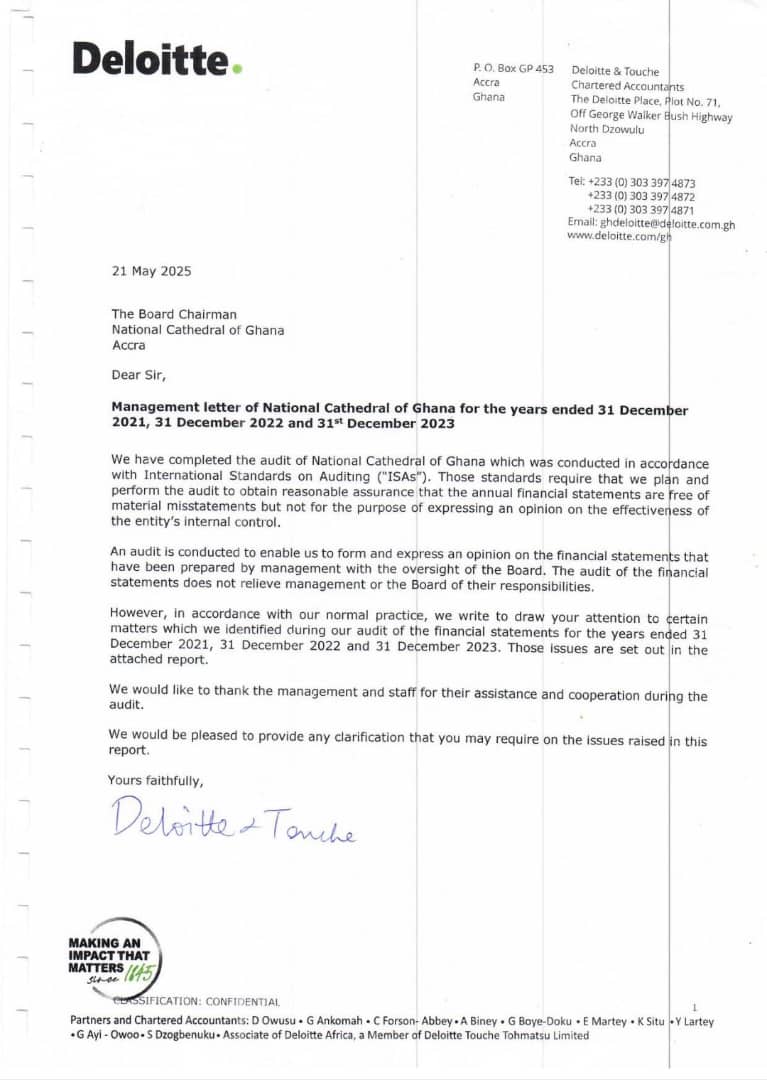 Deloitte And Touche Audit Finding On National Cathedral - Full Text ...